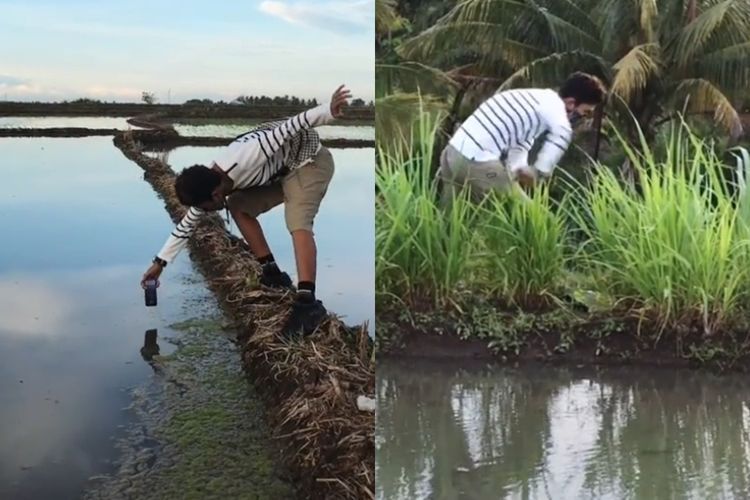 Sempat Diragukan Netizen, Pria ini Buktikan Bisa Bikin Video Keren Meski di Sawah