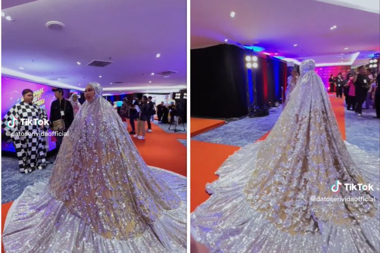 Viral Penampakan Mukena Super Besar dan Bling-bling, Netizen: Itu ...